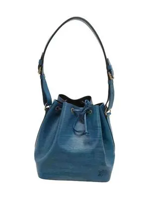 LOUIS VUITTON Petit Noé Leather Bucket Bag - Blue