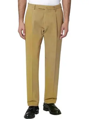 SANTANIELLO Tailored Pleated Trousers - Neutrals