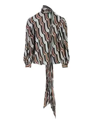 GUCCI Printed Silk Blouse