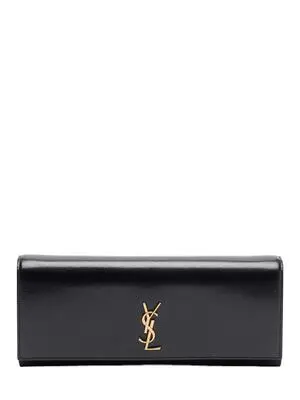 Saint Laurent Kate Leather Clutch - Black