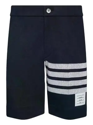 Thom Browne 4-bar Shorts With Striped Detail - Blue