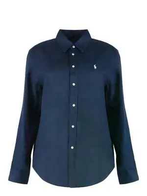 Polo Ralph Lauren Long Sleeve Linen Shirt - Blue
