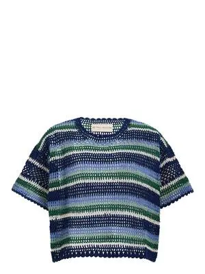 ALL THAT REMAINS Willow' Hand-knit Cotton Top - Multi