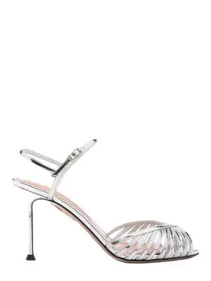 AQUAZZURA Hold Me Heeled Sandals - Silver