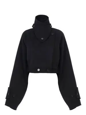 Chloé Belted Wool Coat - Black