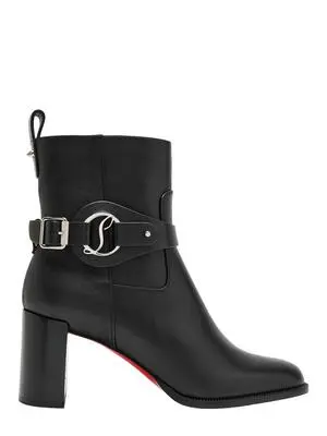 CHRISTIAN LOUBOUTIN Dianouchette 70 Buckled Leather Ankle Boots - Black