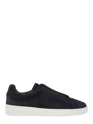 JUDE LLOW Luca Suede Slip-on Sneakers - Navy