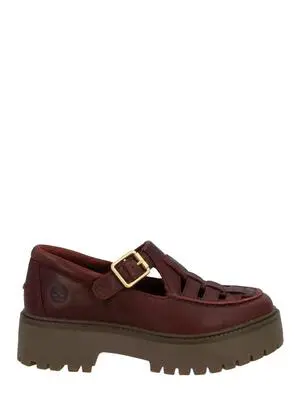 Timberland Buckle Woven Loafers - Red