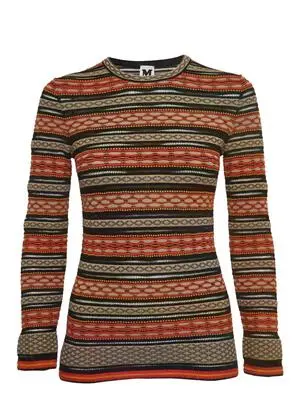 Missoni Striped Knit Top - Red