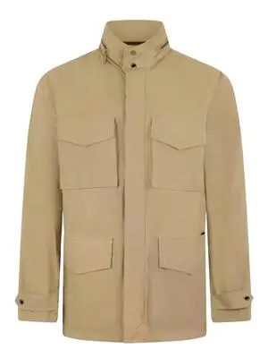 MOORER Patch-pocket Jacket With High Neck - Neutrals