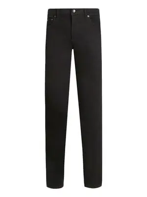Dolce & Gabbana Dark Grey Patch Jeans - Black