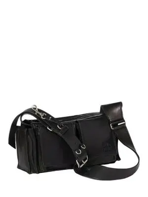 Miu Miu Miu Miu Utilitaire Lambskin Shoulder Bag Black