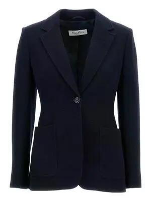 Max Mara Patch-pocket Button Blazer - Blue