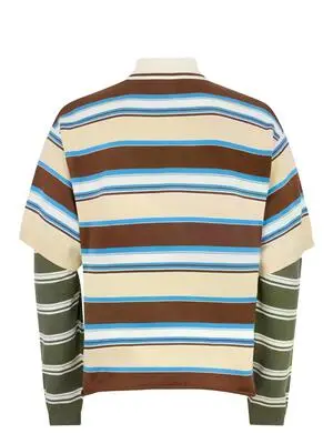 Dsquared2 DSQUARED2 Striped Long Sleeve Polo Shirt Neutrals