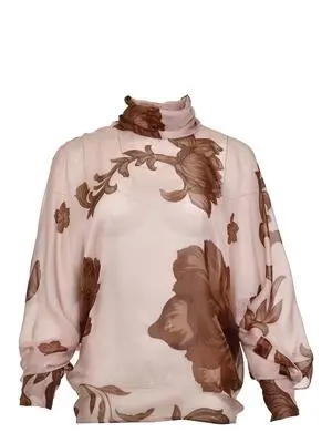 FRANCESCA MIRANDA Floral Silk Georgette Top - Multi