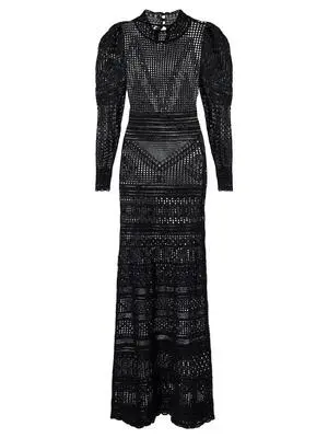 Isabel Marant Étoile Dione Open-knit Maxi Dress - Black
