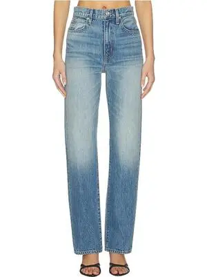 SLVRLAKE London High Rise Straight Leg Jeans - Blue