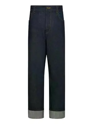 Thom Browne Selvedge-detail Backstrap Trousers - Blue