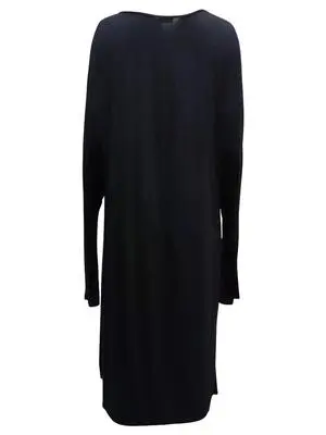Vince Cotton Midi Dress With Side Slits - Blue