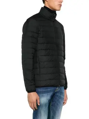 Boggi Milano Boggi Milano Logo-Embroidered Zip-Up Quilted Jacket Black