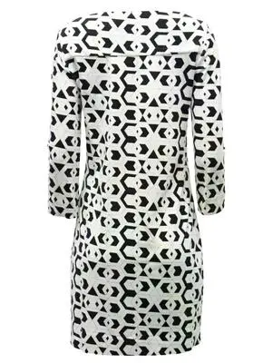 Diane Von Furstenberg Geometric-print Dress - White