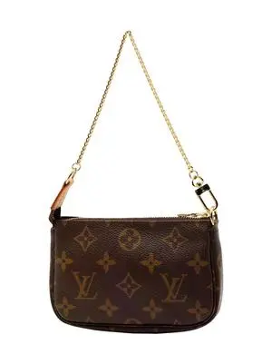 LOUIS VUITTON Monogram Mini Pochette Accessoires Handbag - Brown