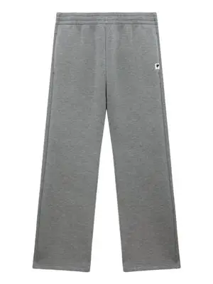 A BATHING APE Logo Patch Straight Leg Trousers - Grey