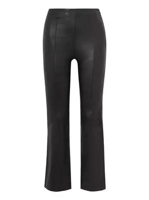 Sprwmn SPRWMN Paneled Leather Flared Pants Black