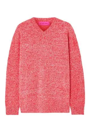 THE ELDER STATESMAN Cashmere V-neck Sweater - Red