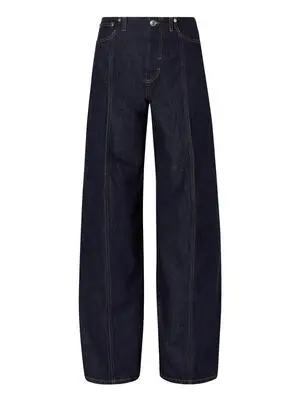 Sportmax Spdora Mid-rise Wide-leg Jeans - Blue