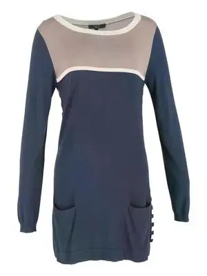 Max Mara Striped Long Sleeve Sweater - Blue