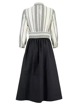 Zeus+dione Long-sleeve Midi Shirt Dress - Black