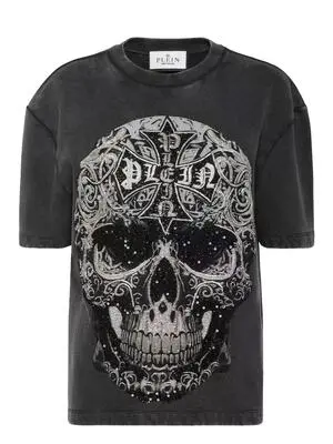Philipp Plein Skull Embellished T-shirt - Black
