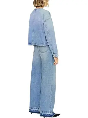 ANINE BING ANINE BING Blanche Button-Up Denim Jacket Blue