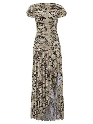 SIEDRES Adeline Gathered Maxi Dress - Multi