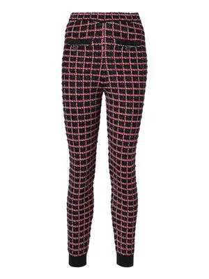 SELF-PORTRAIT Tweed High-rise Leggings - Black