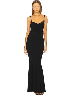 Norma Kamali Underwire Fishtail Gown - Black