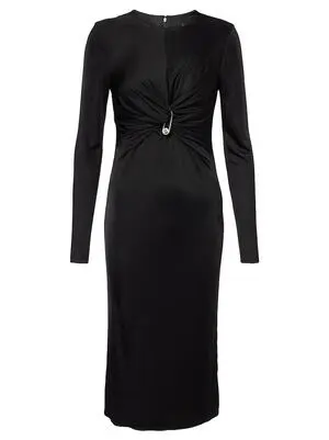 Versace Safety Pin Midi Dress - Black