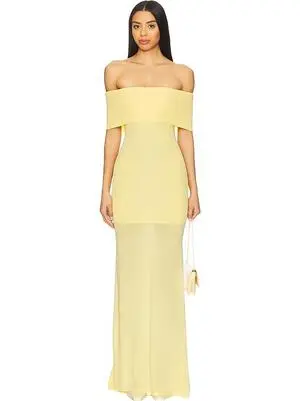 LOVERS AND FRIENDS Off-shoulder Maxi Dress - Yellow
