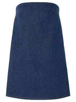 FRAME Strapless Denim A-line Mini Dress - Blue