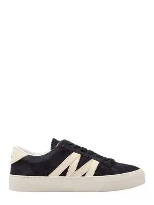 Moncler Monaco Suede Sneakers - Navy