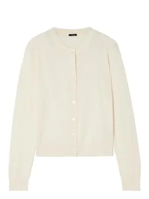 JOSEPH Cotton, Cashmere And Silk-blend Cardigan - Neutrals