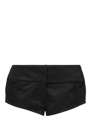 COURREGES Low-rise Tailored Shorts - Black