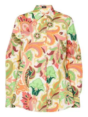 Etro Paisley Cotton-blend Poplin Shirt - Multicoloured