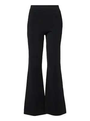 JOSEPH Joseph Knitted Mid-Rise Flared Trousers Black