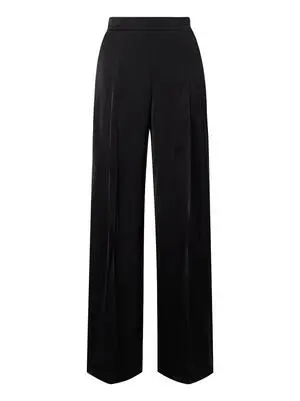 JIL SANDER Crepe De Chine Wide-leg Trousers - Black