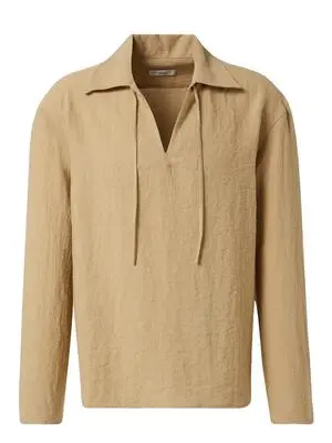 Commas Tie-neck Shirt - Beige