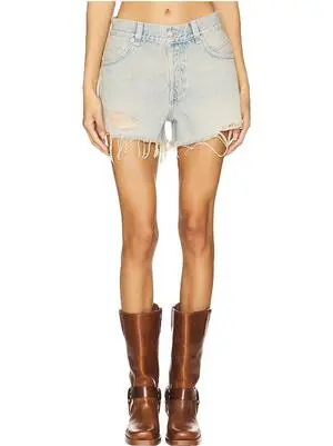 Free People We The Free Now Or Never Denim Short - Blue