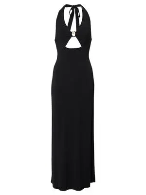 Max Mara Ghiotto Cutout Halterneck Maxi Dress - Black