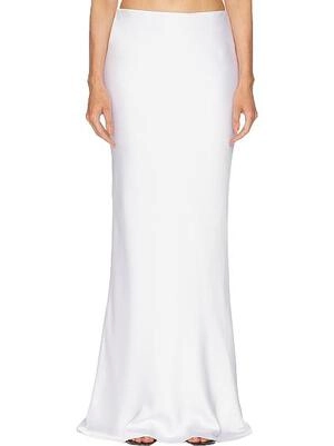 Norma Kamali Bias Obie Skirt - Snow White